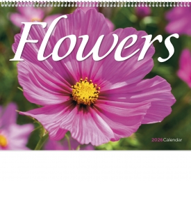 Flowers Spiral Wall Calendar | ValueCalendars.com