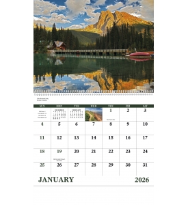 Canadian National Parks Spiral Calendar | ValueCalendars.com