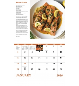 2026 Delicious Dining Calendar | 11" X 19" Imprinted Staple Bound; Drop ...