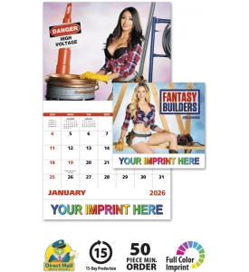 2026 Fantasy Builders Calendar | 11" X 19" Imprinted Staple Bound; Drop ...