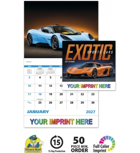 2026 Exotic Sports Cars Calendar | 11" X 19" Imprinted Staple Bound ...
