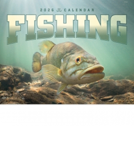 2026 Fishing Calendar | 11" X 19" Imprinted Staple Bound; Drop Ad ...