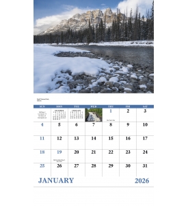 2026 Scenic Canada Calendar | 11" X 19" Imprinted Staple Bound; Drop Ad ...