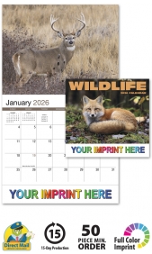 2018 Wildlife Spiral Calendar | 10-1/2" x 18-1/4" Personalized Wildlife ...